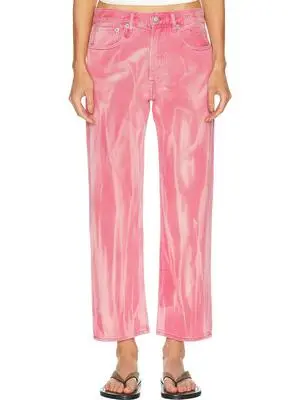 R13 Boyfriend Straight Leg Jeans - Exploded Pink