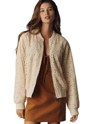 Sanctuary Marilyn Eyelet Jacket - Ivory