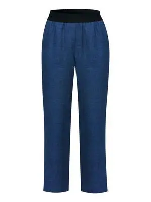 HELEN MCALINDEN Vanessa Indigo Linen Trousers - Blue