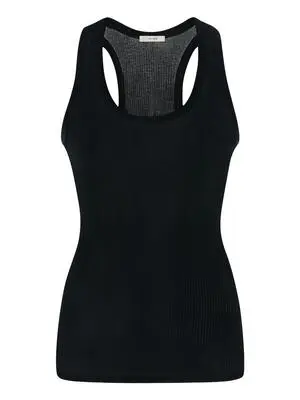 THE ROW Cendrea Racerback Tank Top - Black