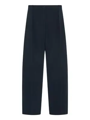 THE ROW Dario Wool Trousers - Black