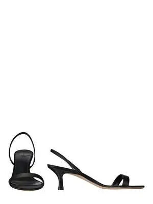 THE ROW Ella Kitten Slingback Heel - Black