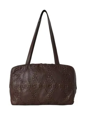 THE ROW Astra Bowling Bag In Glossy Nappa Leather - Brown