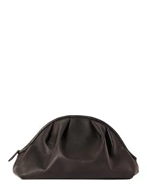 THE ROW Charlotte Clutch Bag - Dark Brown