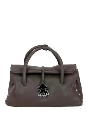 ZANELLATO Small Dotta Stud-embellished Tote Bag - Brown