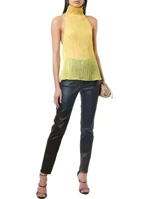 ELLERY Halterneck Sleeveless Blouse - Yellow