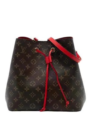 LOUIS VUITTON Louis Vuitton Monogram Neonoe MM Bucket Bag Brown