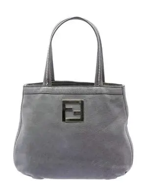 Fendi Nubuck Ff Chains Tote Bag - Grey