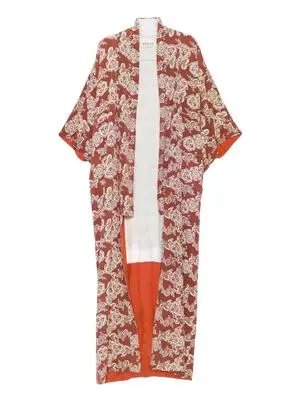 A.N.G.E.L.O. VINTAGE CULT 1990s Floral Print Kimono - Brown