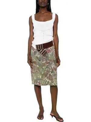Versace Pointelle-knit Top - Brown
