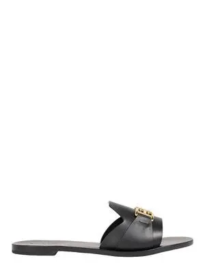 Bally Embellished Leather Slides - Black