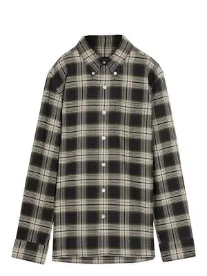 TOM FORD Checked Cottonflannel Shirt - Army Green
