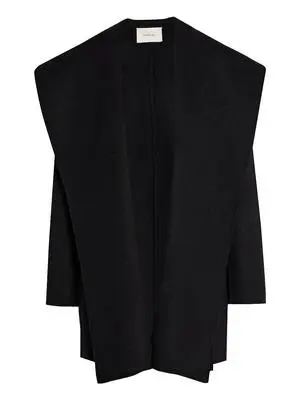 Vince Wool-blend Felt Hooded Coat - Black