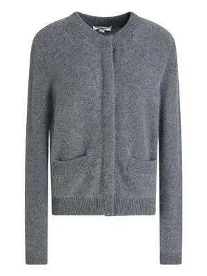 Vince Mélange Cashmere Cardigan - Gray
