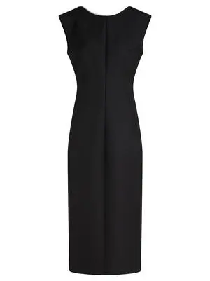 RÓHE Crystal-embellished Grain De Poudre Wool-blend Maxi Dress - Black