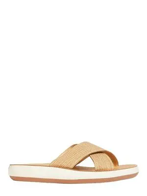 ANCIENT GREEK SANDALS Thais Raffia Crossover Sandals - Sand