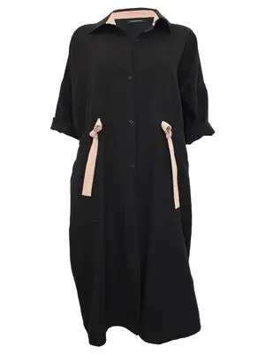 JOELEEN TORVICK Shiloh Shirt Dress By - Black