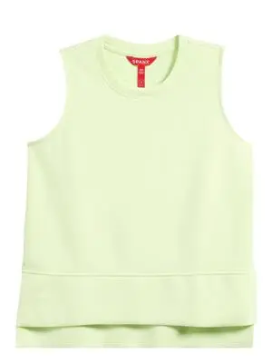 Spanx Lightweight Crewneck Tank With High-low Hem - Zest