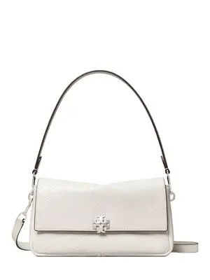 Tory Burch Small Charlie Shoulder Bag - Light Gray