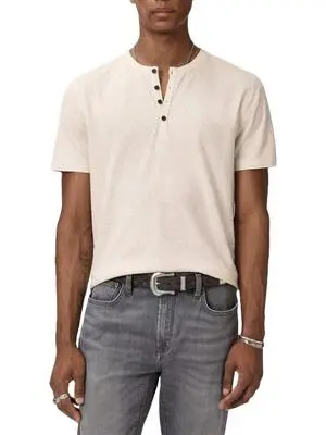 John Varvatos Elm Texture Short Sleeve Henley - Linen