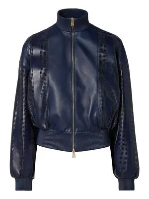 Fendi Nappa Leather Blouson - Blue