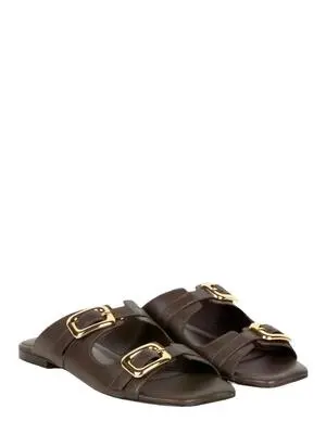SPAZIO CORRIDONI 1 Leather Sandals - Brown