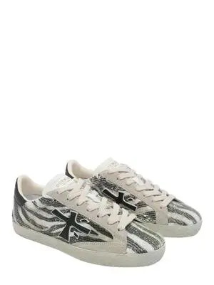 Premiata Steven Zebra-print Sneakers - Neutrals