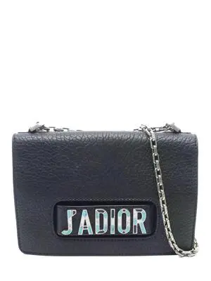 Dior Leather Mosaic Shoulder Bag - Black