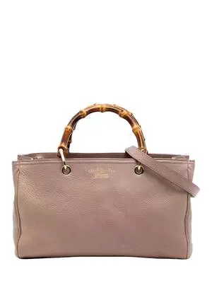 Gucci Bamboo Shopper Satchel - Pink