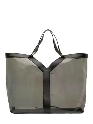 Saint Laurent Maxi Pvc Tote Bag - Grey