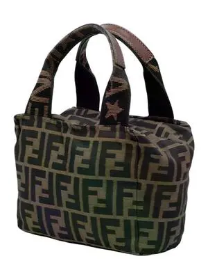 Fendi Zucca Canvas Handbag - Brown