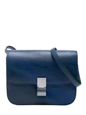 Celine Medium Calfskin Classic Box Crossbody Bag - Blue