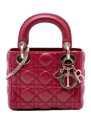 Dior Christian Dior Mini Lady Dior Satchel Red