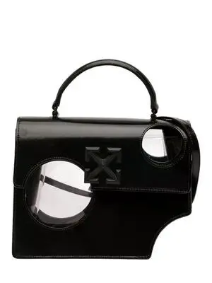 Off-White Leather Meteor Jitney 2.8 Satchel - Black
