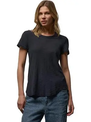 JAMES PERSE Sheer Slub Crew Neck Tee - Deep