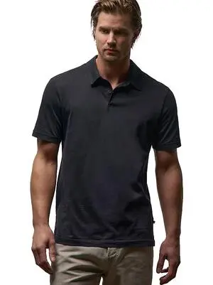 JAMES PERSE Sueded Jersey Polo - Deep
