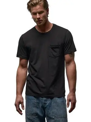 JAMES PERSE Lightweight Jersey Pocket Tee - Black