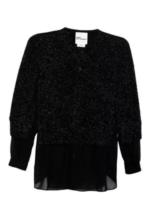 Noir Kei Ninomiya Glittered Shirt - Black