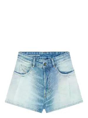 DIESEL® Faded Denim Relaxed Fit Shorts - Blue
