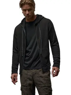 JAMES PERSE Vintage French Zip Up Hoodie - Black