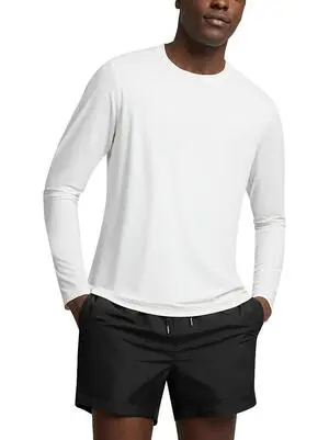 Onia Stretch Nylon Long Sleeve Rash Guard - White