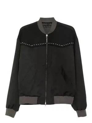 LOW BRAND Bead-embellished Bomber Jacket - Black