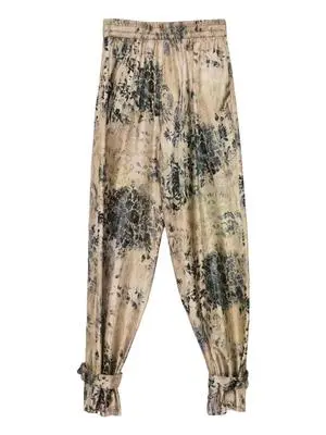 Antonio Marras Floral Print Pleated Trousers - Neutrals