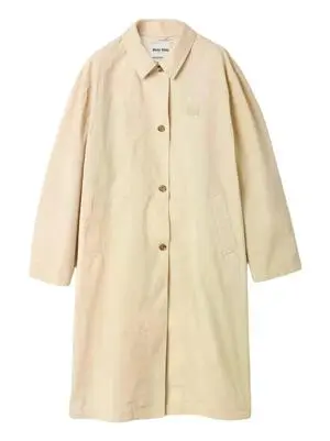 Miu Miu Gabardine Single-breasted Trench Coat - Neutrals