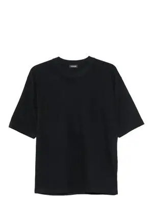 CENERE GB Ribbed-trim T-shirt - Blue