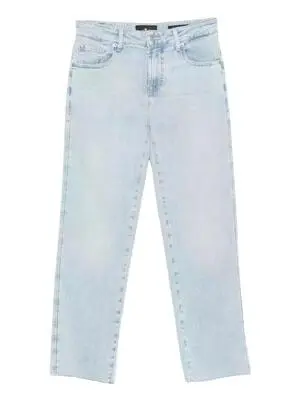 7 For All Mankind Calie Raw-cut Straight-leg Jeans - Blue