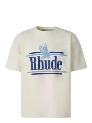 Rhude Logo-print Cotton T-shirt - White