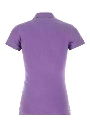 Polo Ralph Lauren Embroidered Piqué Polo Shirt - Purple