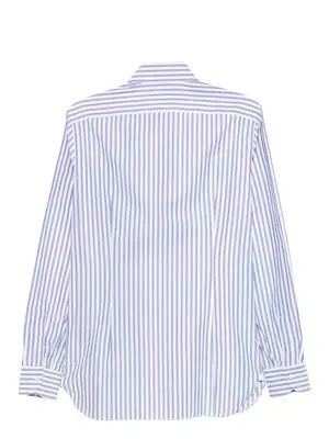 LUIGI BORRELLI Striped Cotton Shirt - Blue