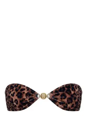 SUNKISSED Le Bandeau Strapless Top - Brown